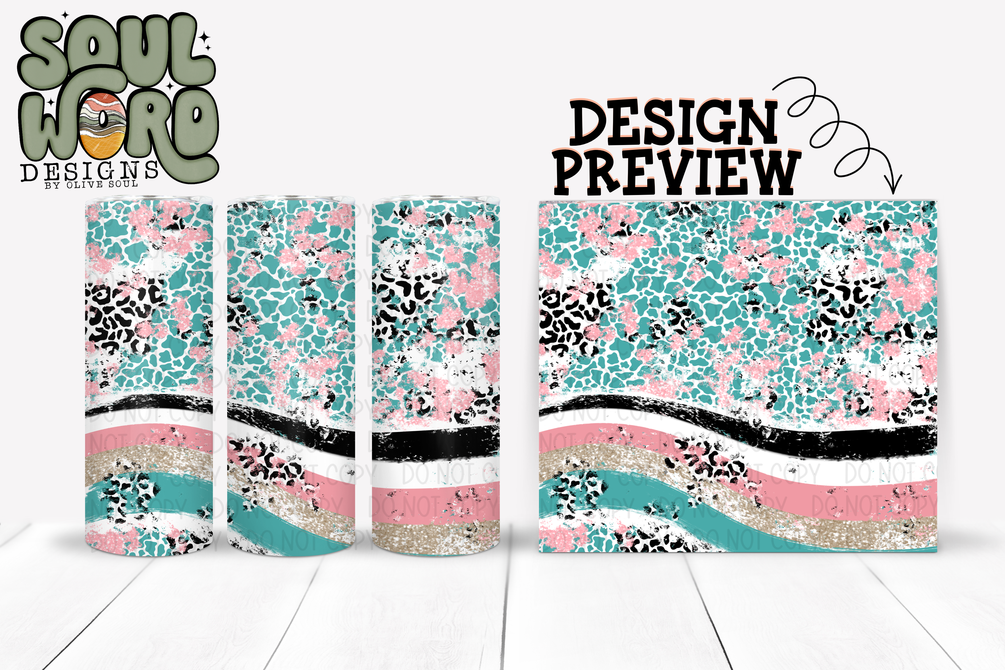 Teal and Pink 12x12 Digital Paper Design - DIGITAL DOWNLOAD – Olive Soul