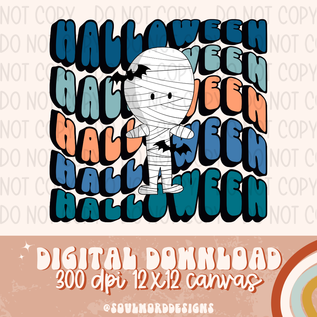 Halloween Stacked Mummy - DIGITAL DOWNLOAD – Olive Soul