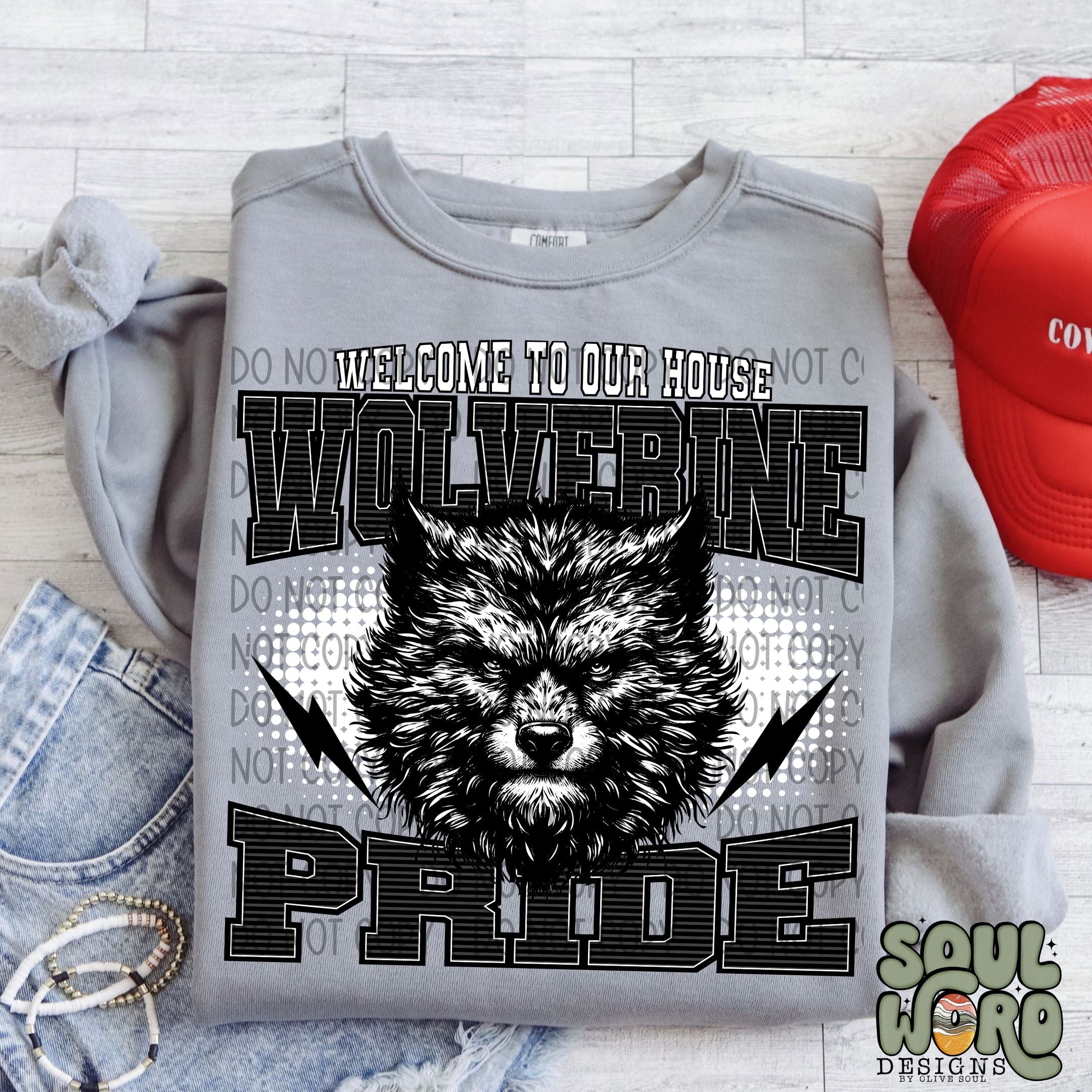 Welcome To Our House Wolverine Pride - DIGITAL DOWNLOAD – Olive Soul