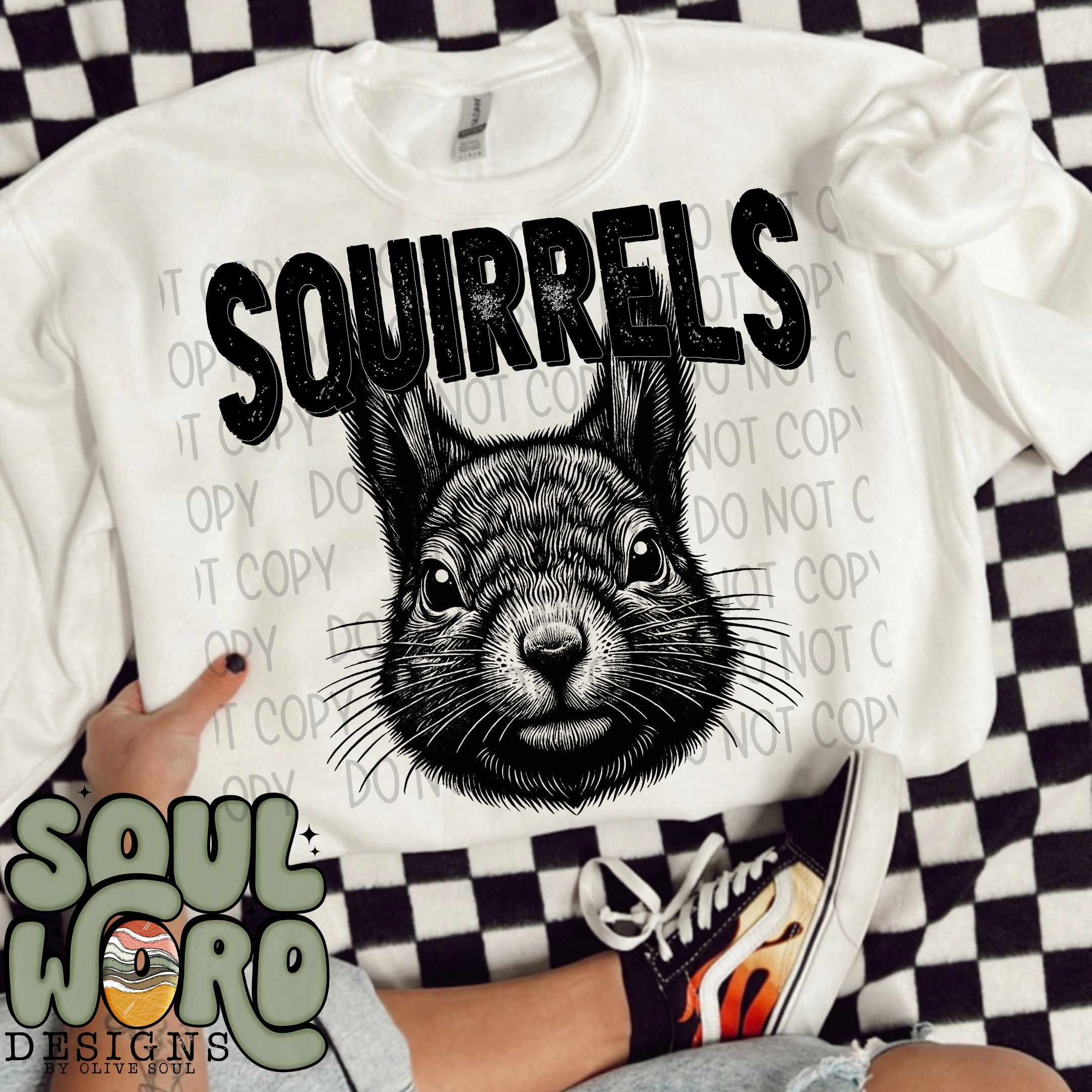 Squirrels Mascot Black & White - DIGITAL DOWNLOAD – Olive Soul