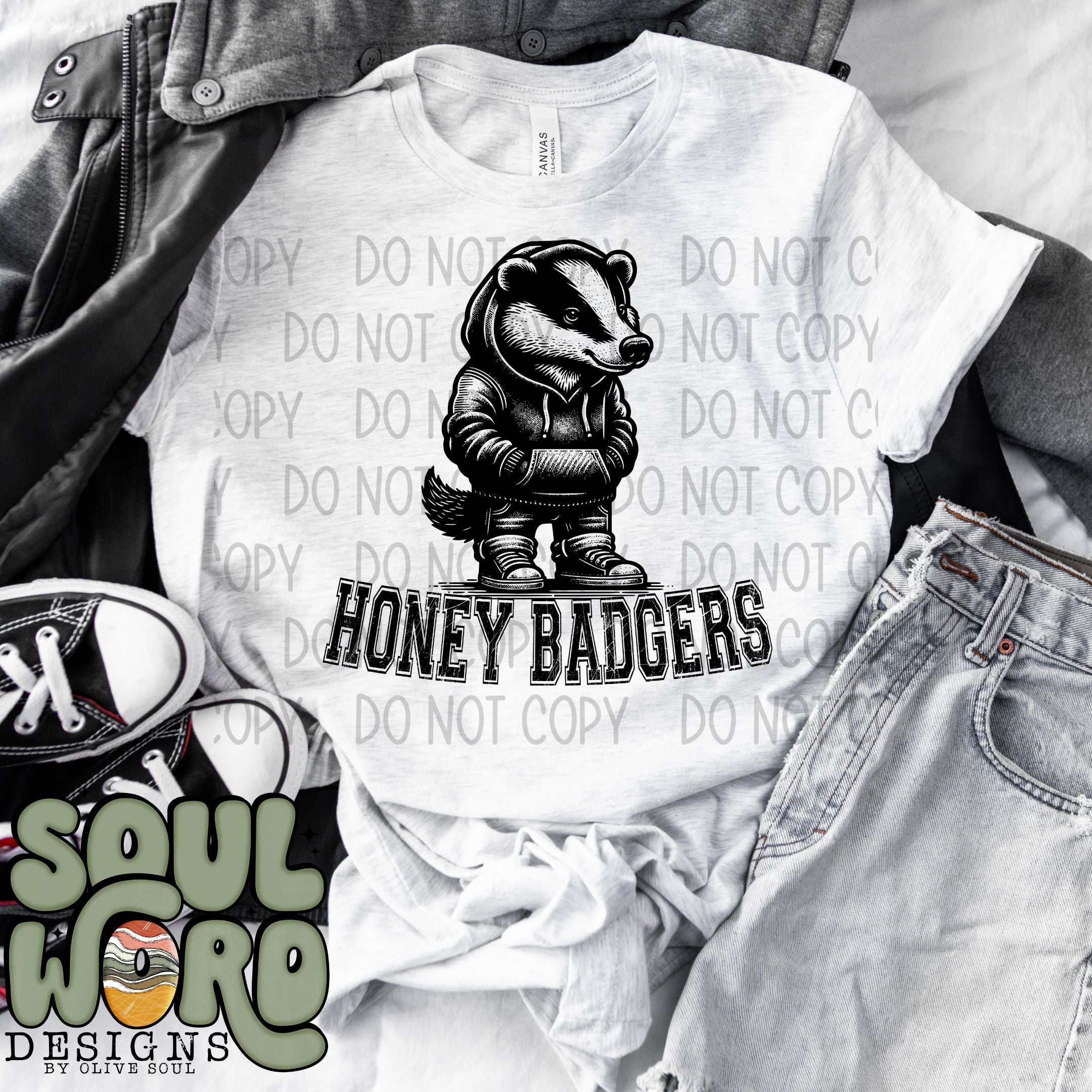Honey Badgers Cool Mascot - DIGITAL DOWNLOAD – Olive Soul