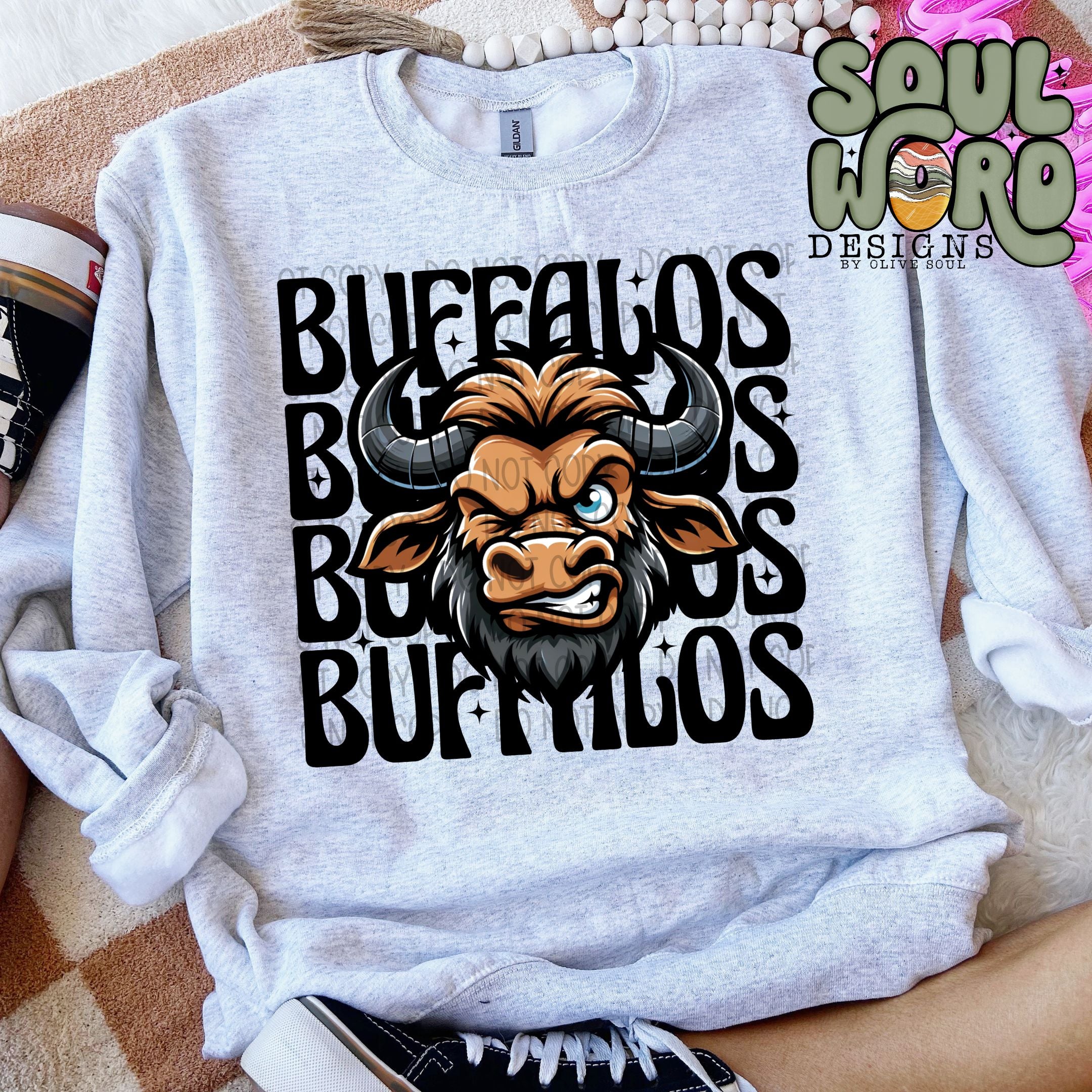 Buffalos Winking Mascot - DIGITAL DOWNLOAD – Olive Soul