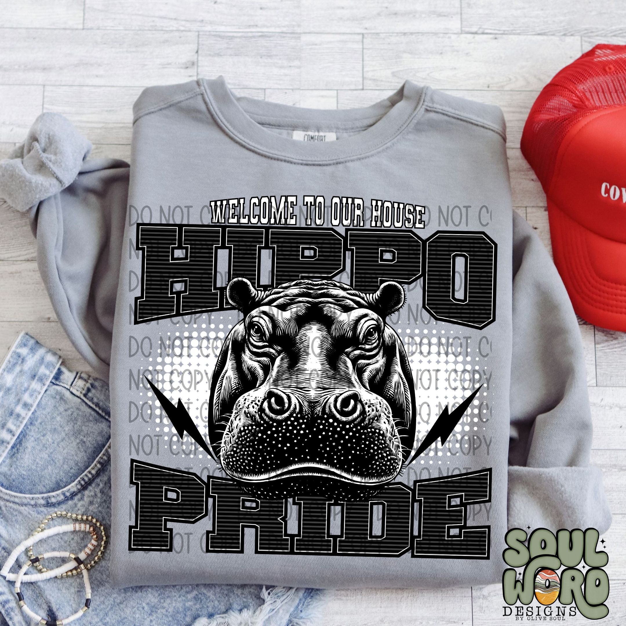 Welcome To Our House Hippo Pride - DIGITAL DOWNLOAD (Copy) – Olive Soul