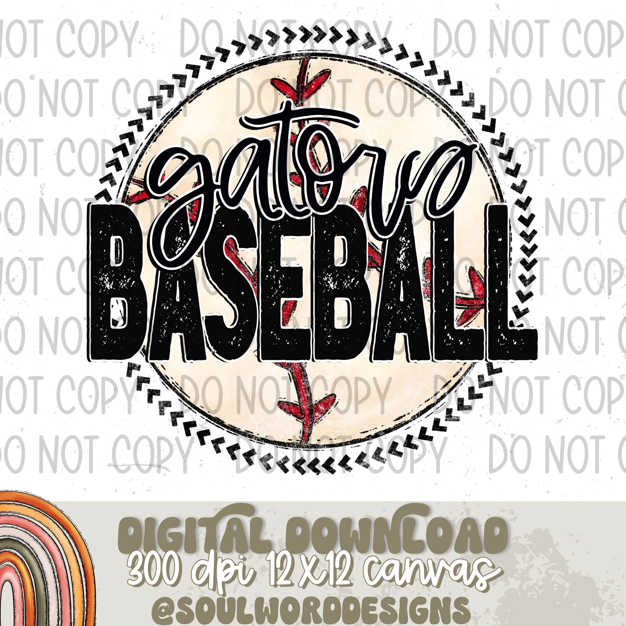 Gators Baseball Circle Mascot - DIGITAL DOWNLOAD – Olive Soul