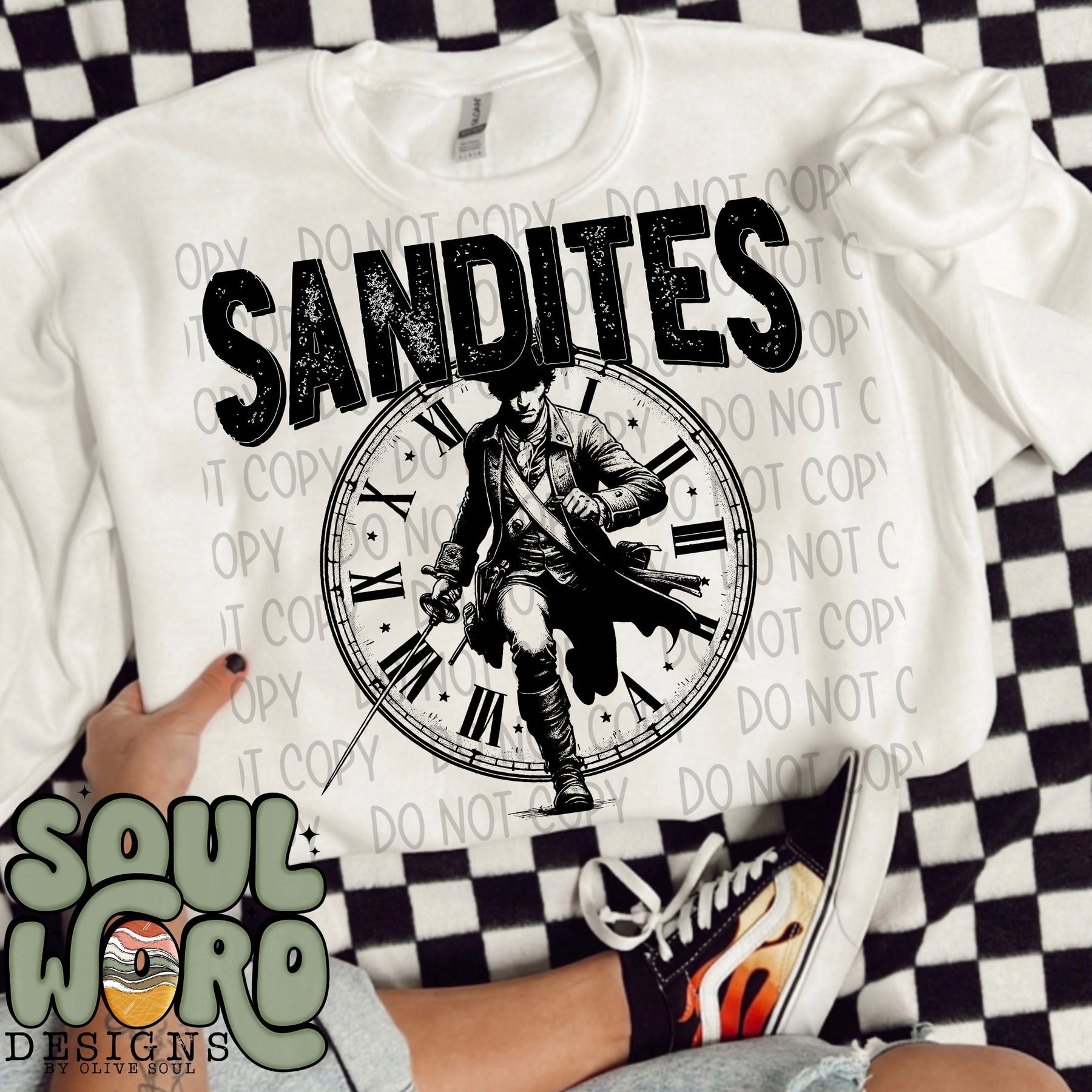 Sandites Mascot Black & White - DIGITAL DOWNLOAD – Olive Soul