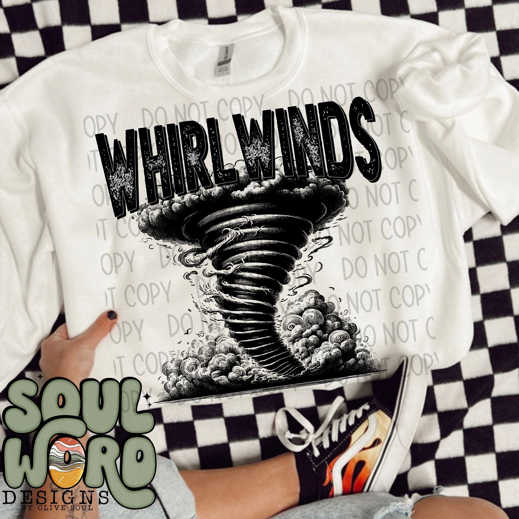 Whirlwinds Mascot Black & White - DIGITAL DOWNLOAD – Olive Soul