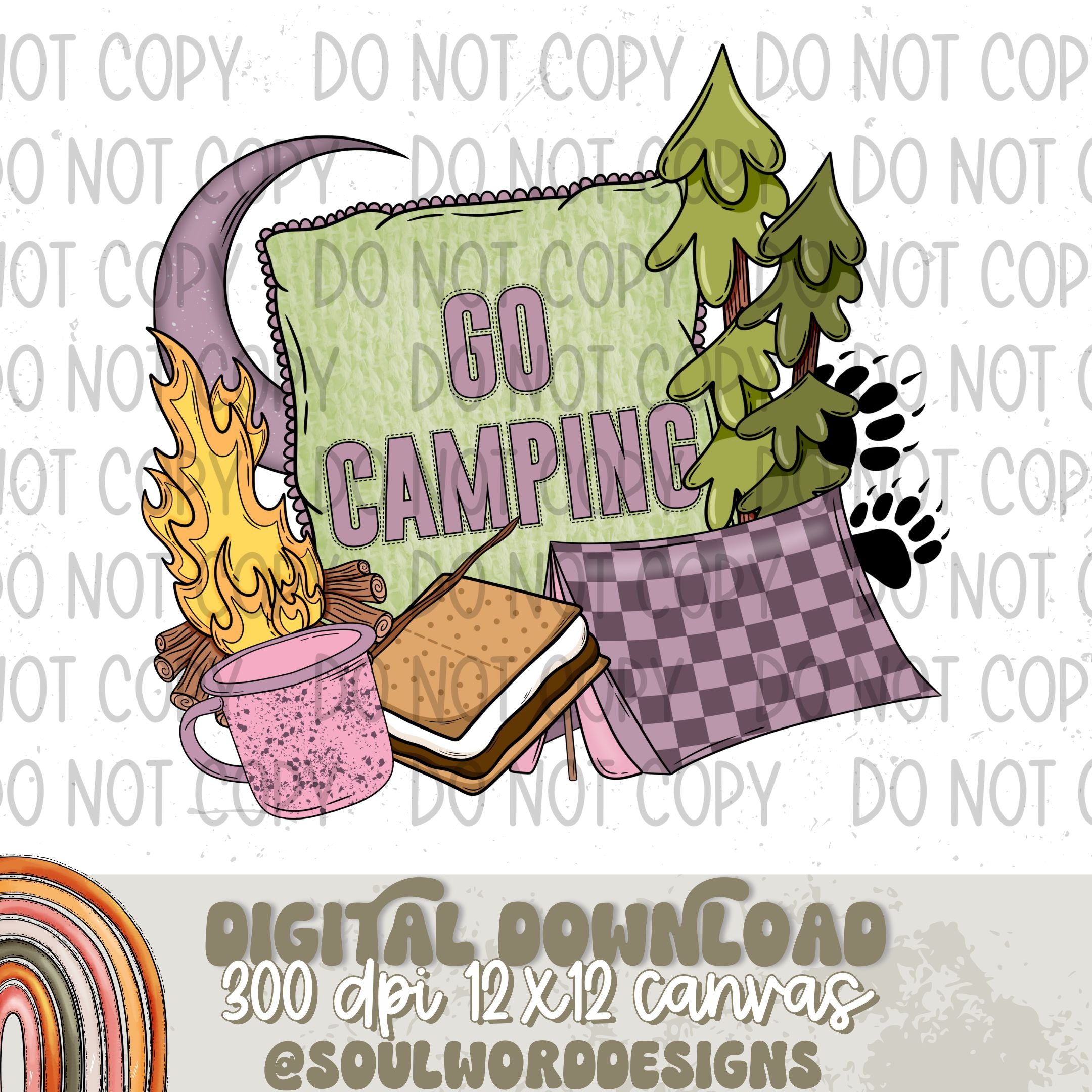 Go Camping Collage - DIGITAL DOWNLOAD – Olive Soul