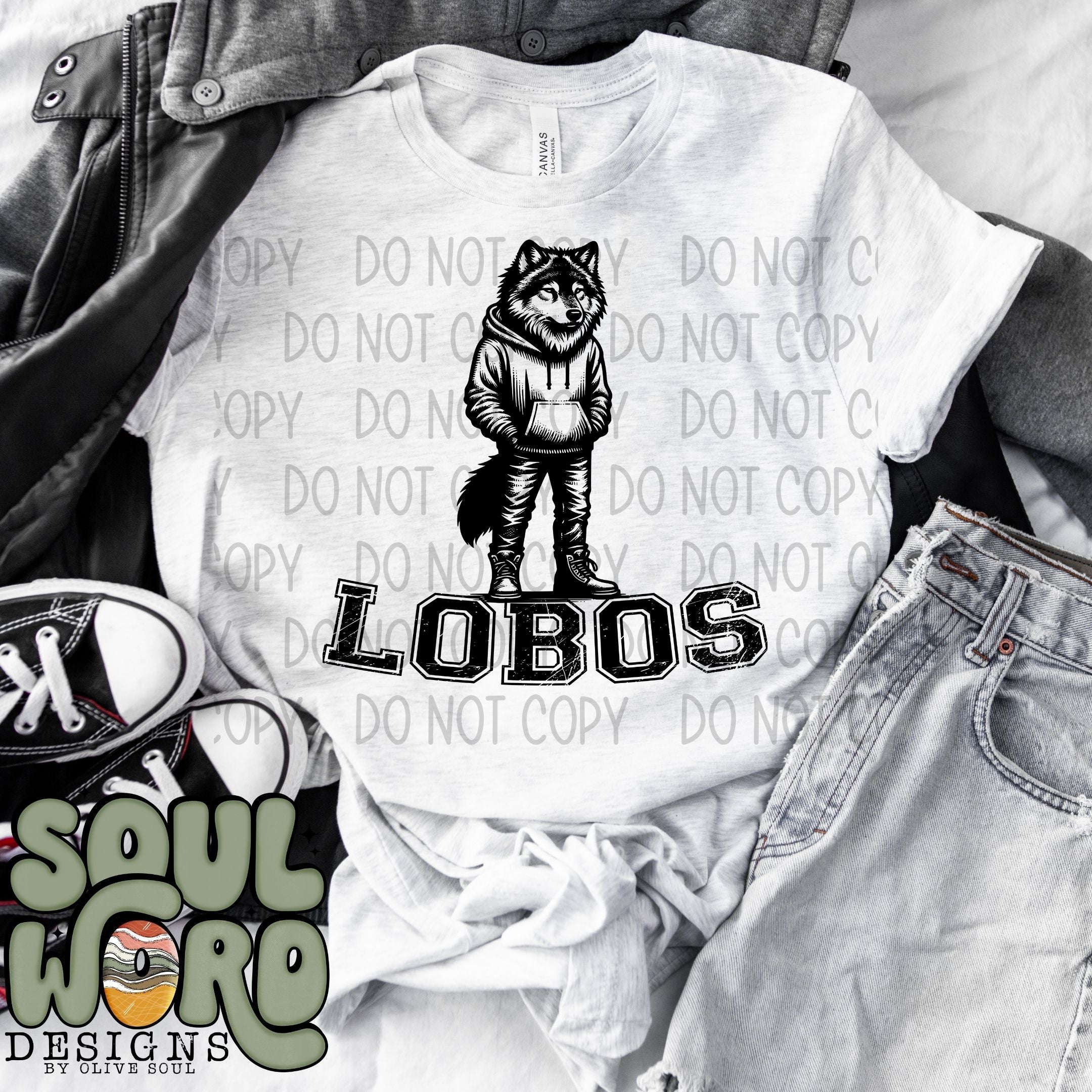 Lobos Cool Mascot - DIGITAL DOWNLOAD – Olive Soul