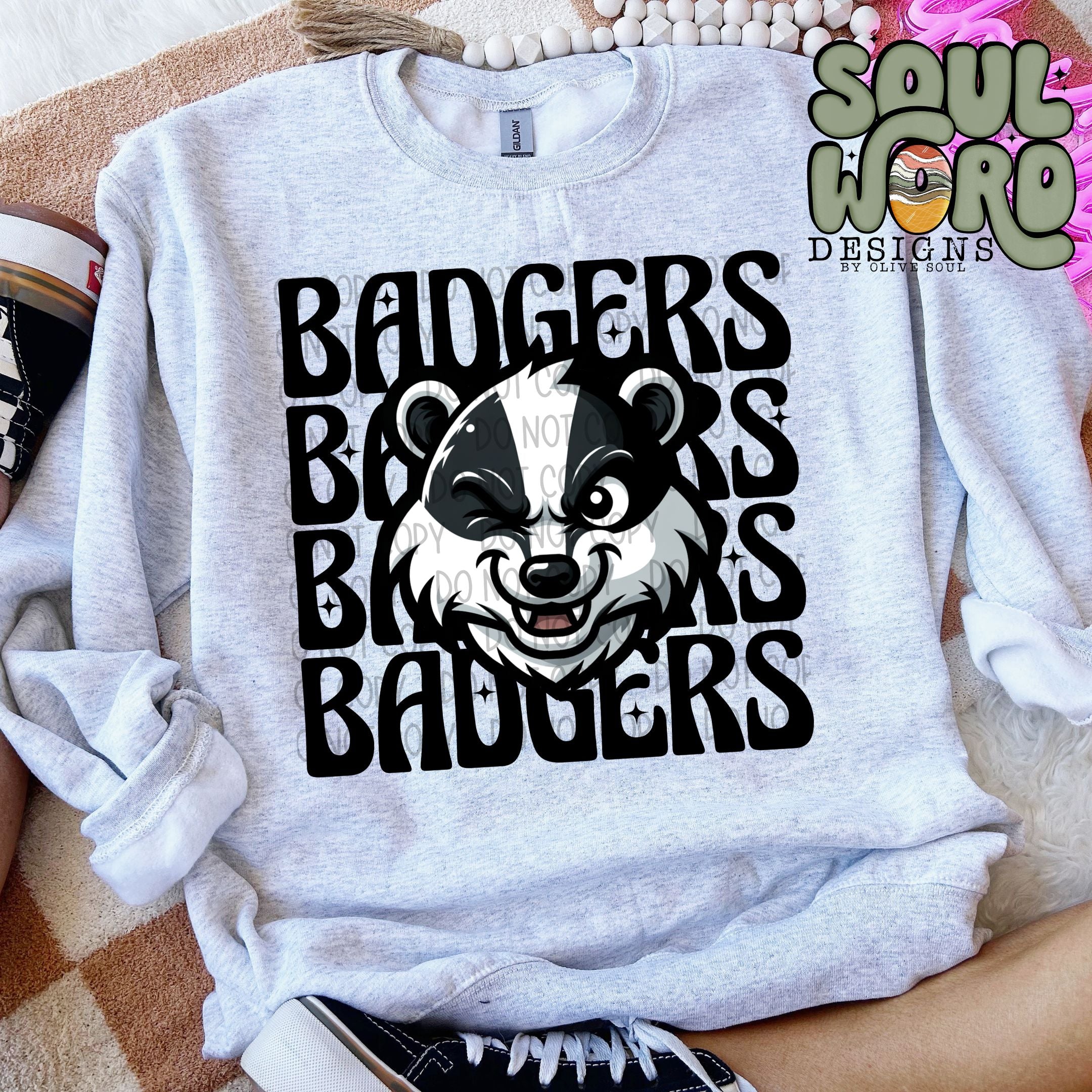 Badgers Winking Mascot - DIGITAL DOWNLOAD – Olive Soul