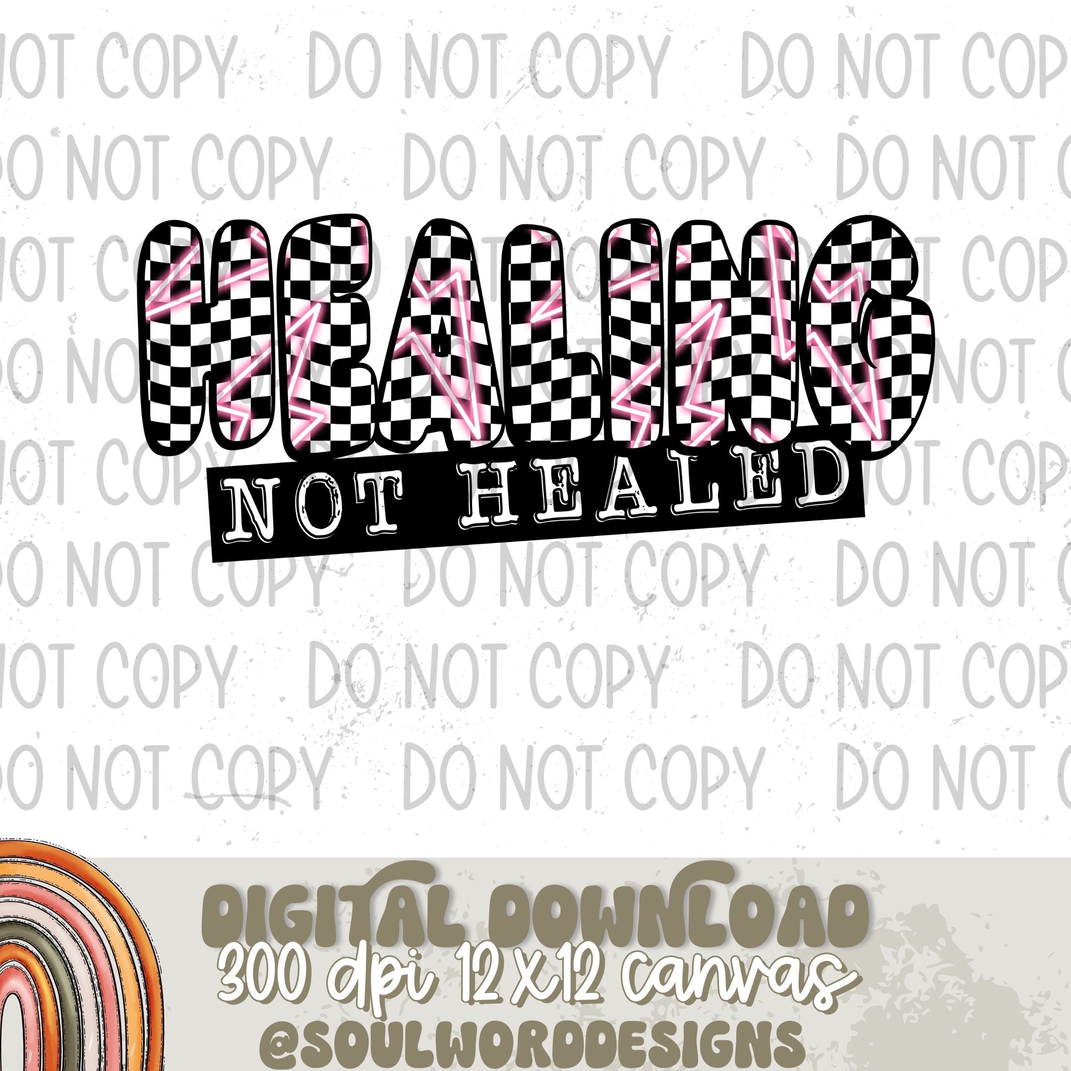 Healing Not Healed Checker Bolts - DIGITAL DOWNLOAD – Olive Soul