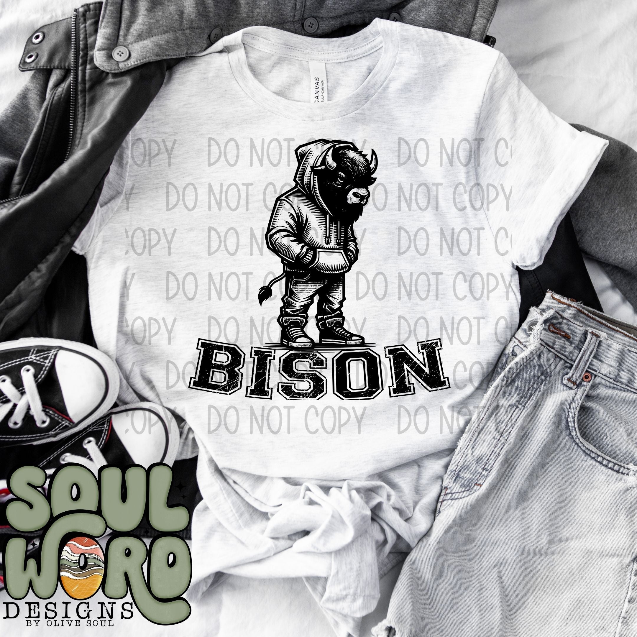 Bison Cool Mascot - DIGITAL DOWNLOAD – Olive Soul