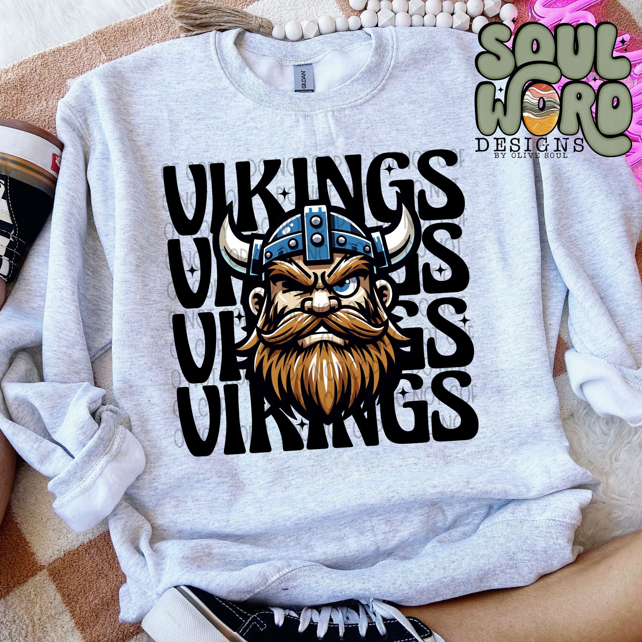Vikings Winking Mascot - DIGITAL DOWNLOAD – Olive Soul