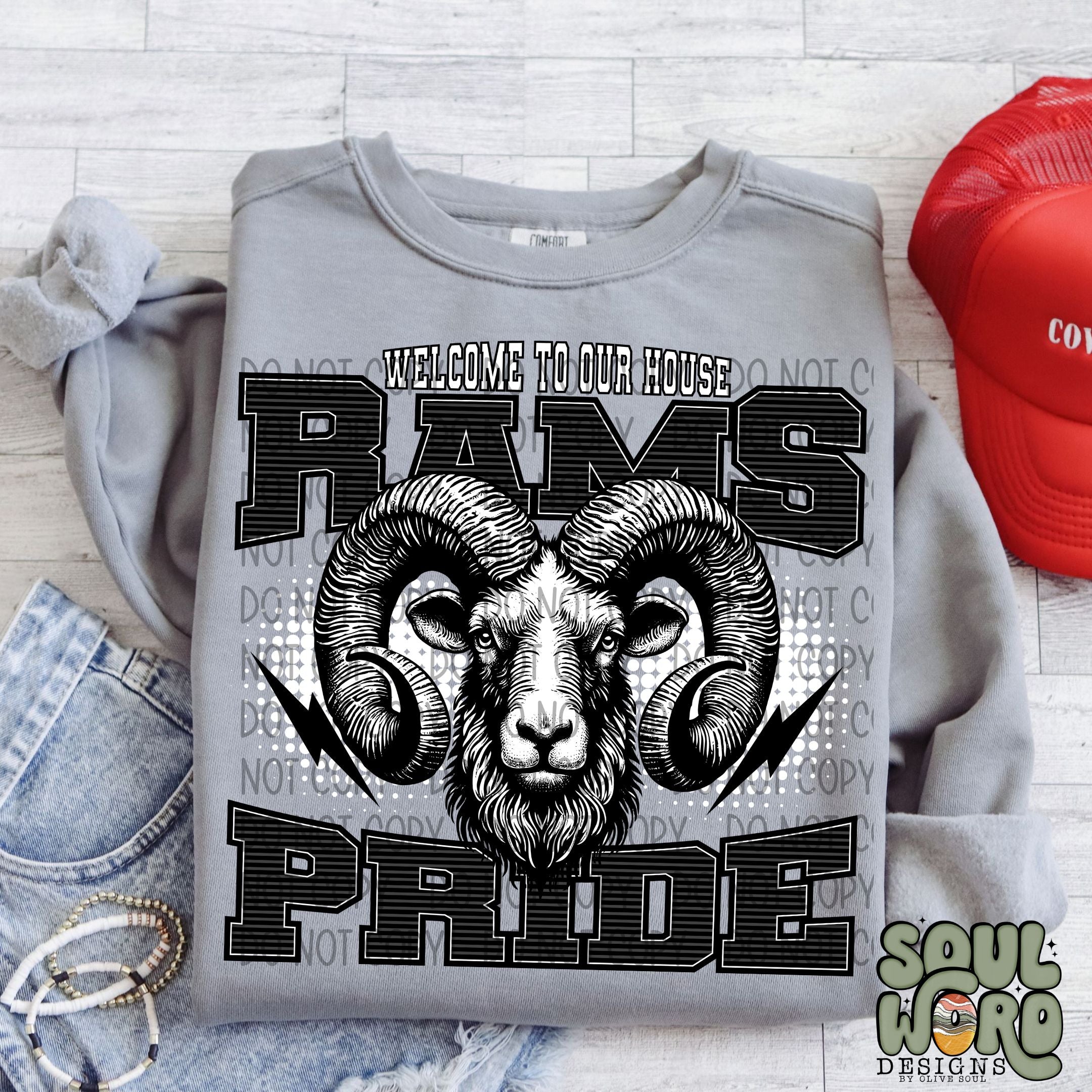 Welcome To Our House Rams (plural) Pride - DIGITAL DOWNLOAD – Olive Soul