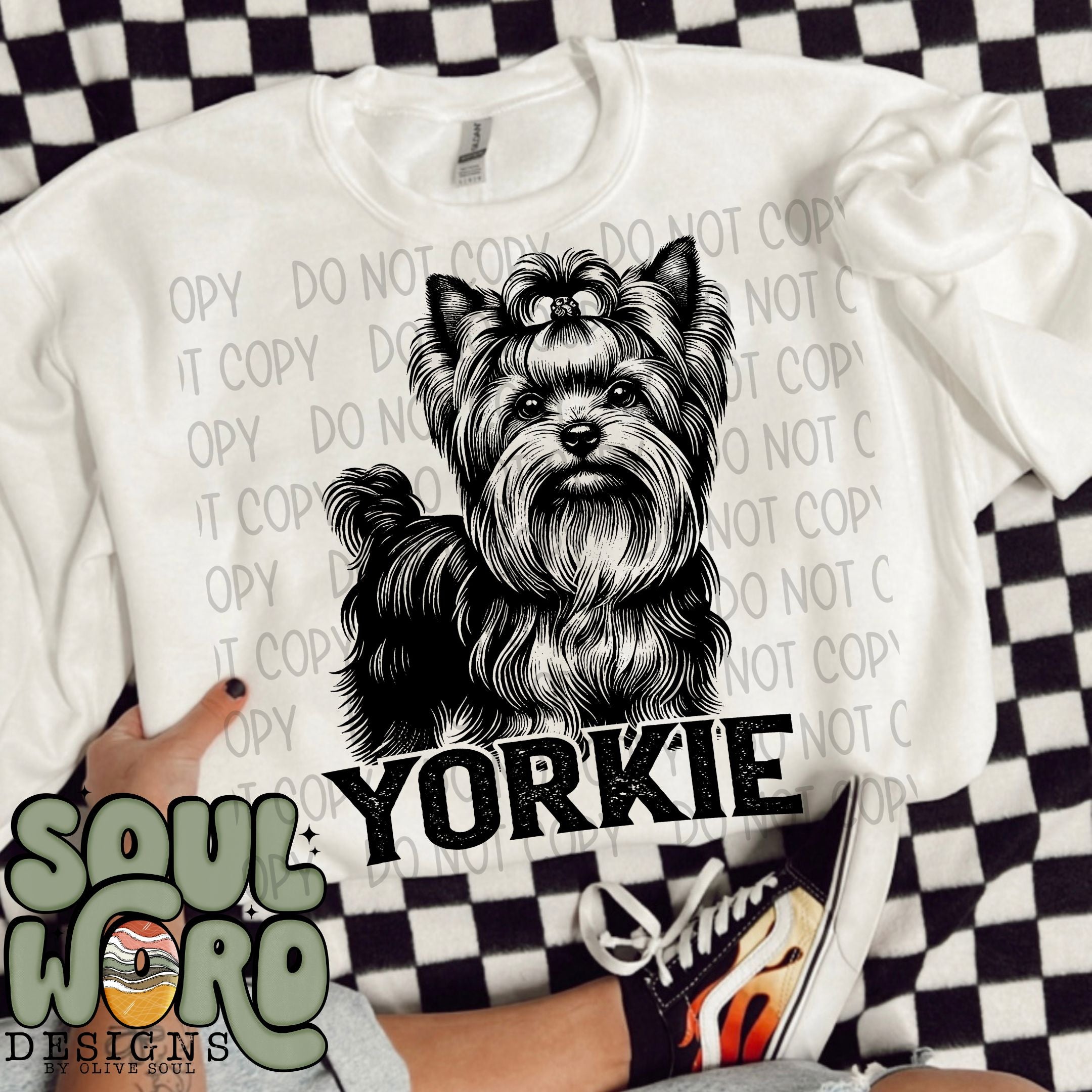 Yorkie Dog Portrait Single Color - DIGITAL DOWNLOAD – Olive Soul