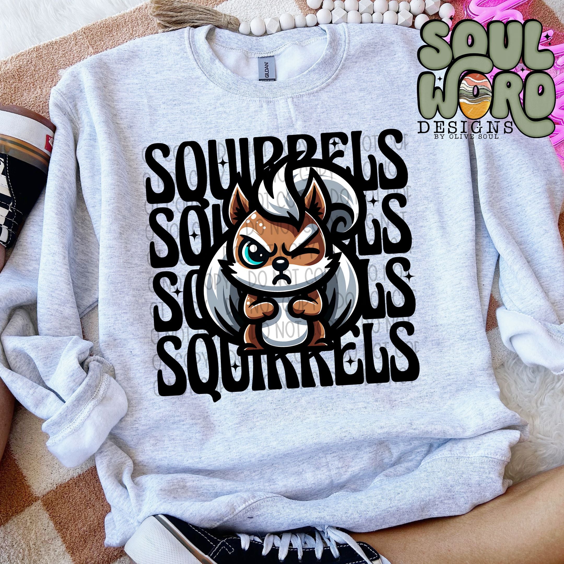 Squirrels Winking Mascot - DIGITAL DOWNLOAD – Olive Soul
