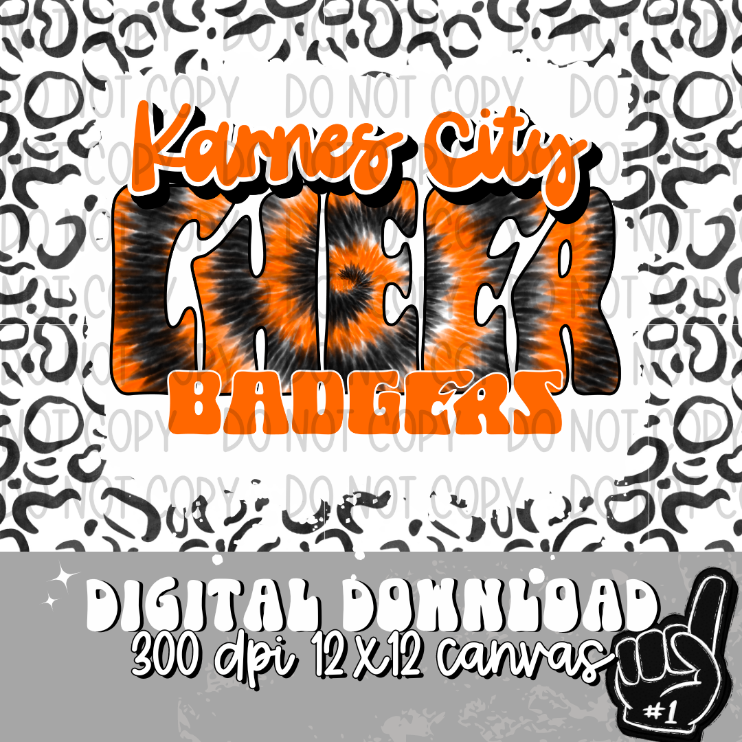 Karnes City Badgers Tie Dye Cheer - DIGITAL DOWNLOAD – Olive Soul