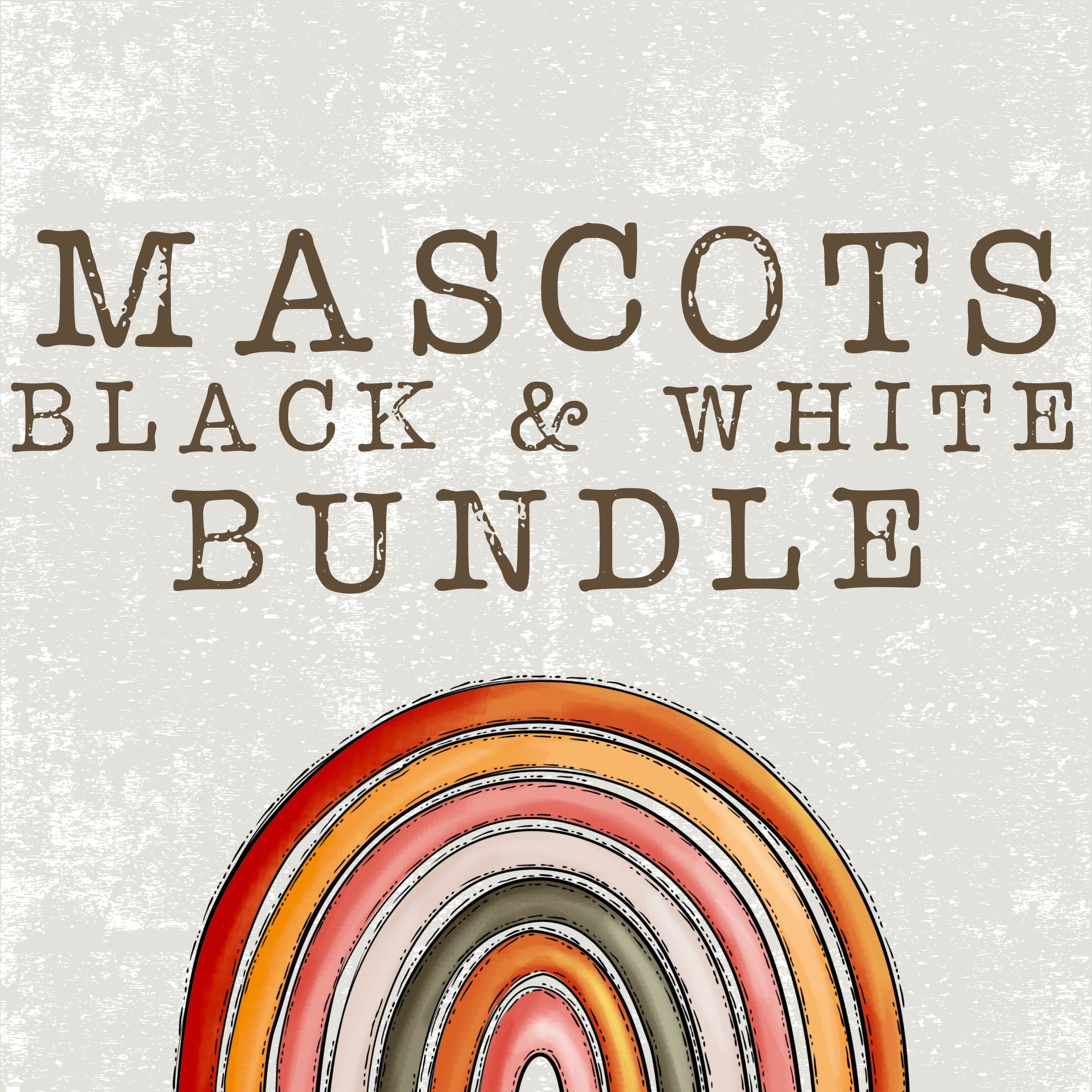 Black & White Mascot Bundle - DIGITAL DOWNLOAD – Olive Soul