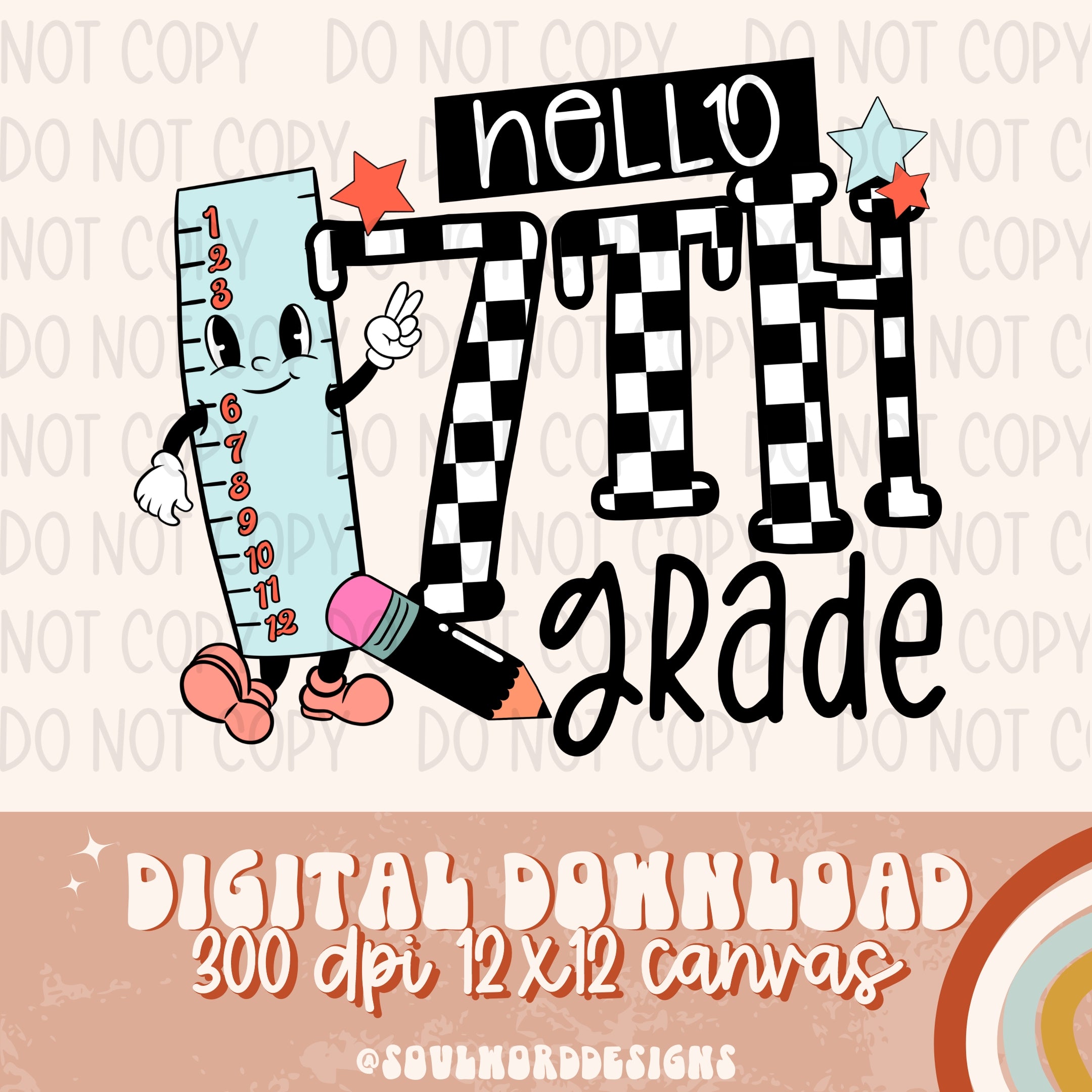 Hello Seventh Grade Back To School - DIGITAL DOWNLOAD – Olive Soul