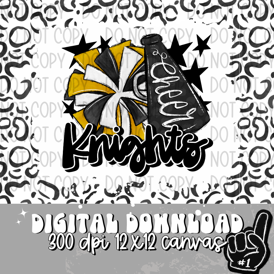 Knights Yellow Gold Black Cheer - DIGITAL DOWNLOAD – Olive Soul
