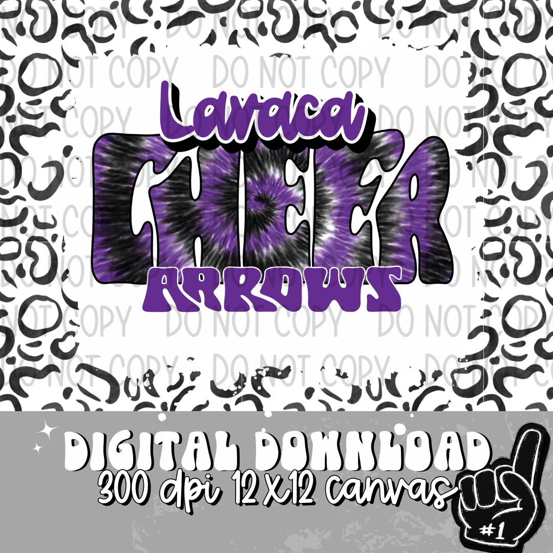 Lavaca Arrows Tie Dye Cheer Purple - DIGITAL DOWNLOAD – Olive Soul