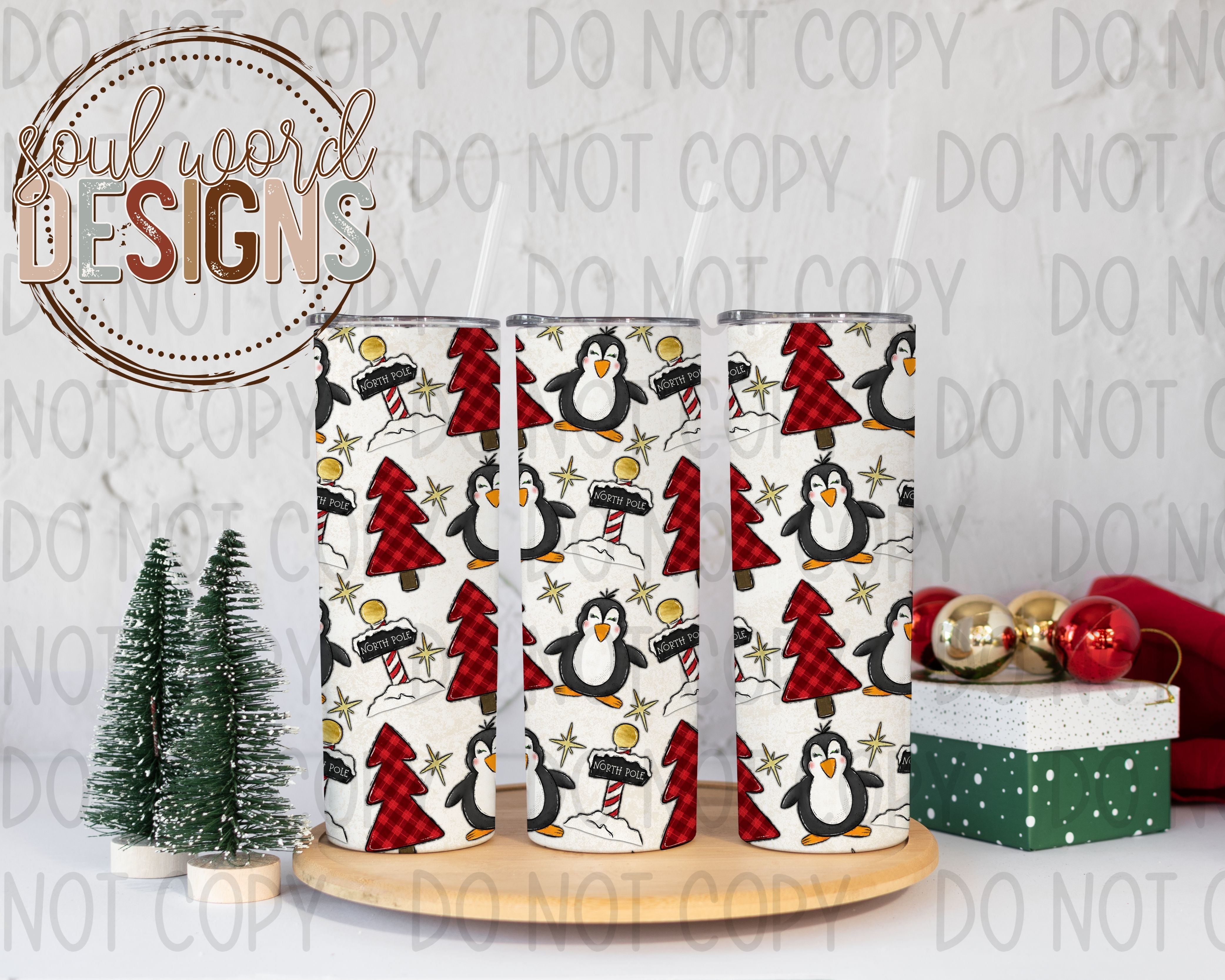 North Pole Penguins SEAMLESS Design - DIGITAL DOWNLOAD – Olive Soul