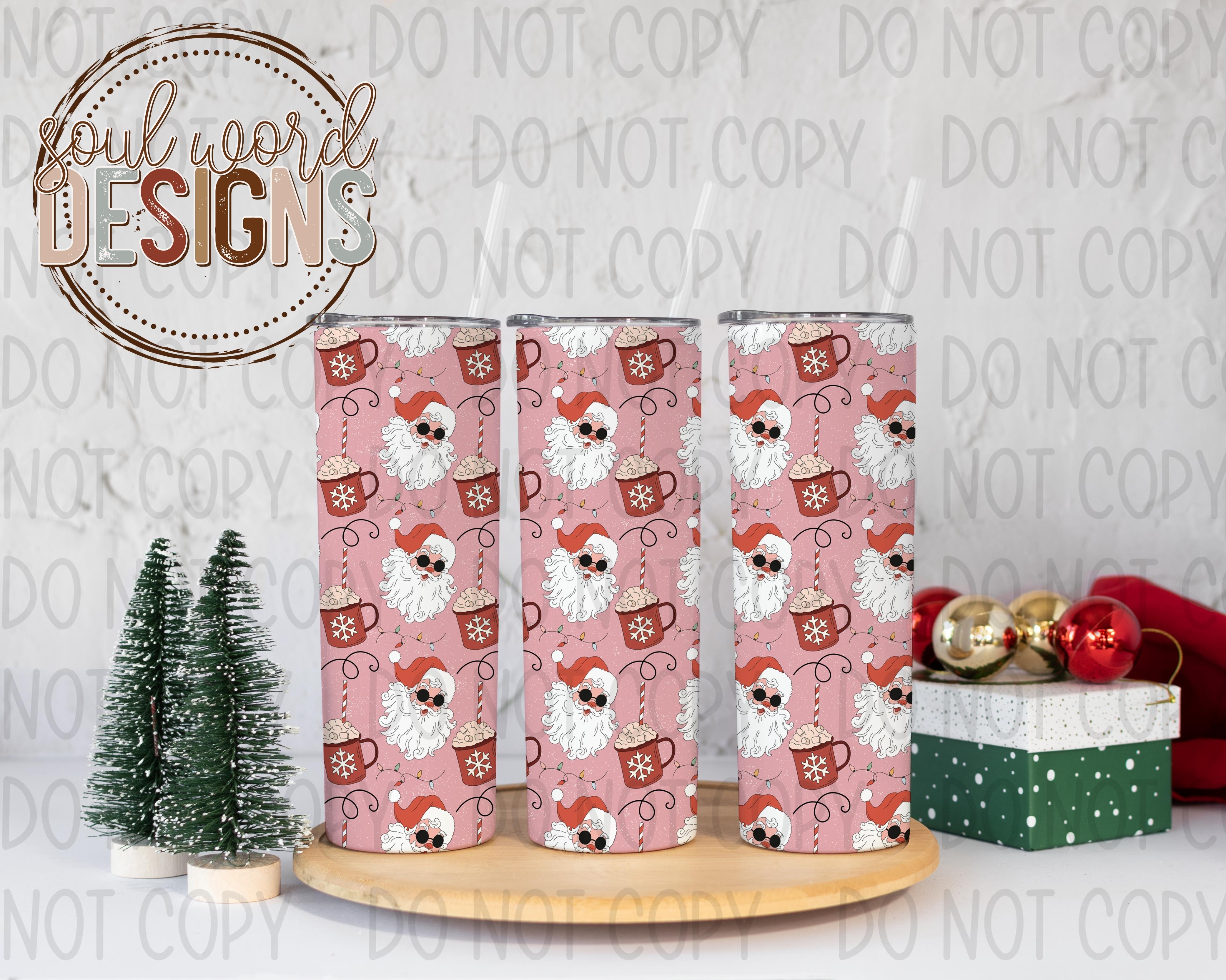 Pink Santa Cocoa SEAMLESS Design - DIGITAL DOWNLOAD – Olive Soul