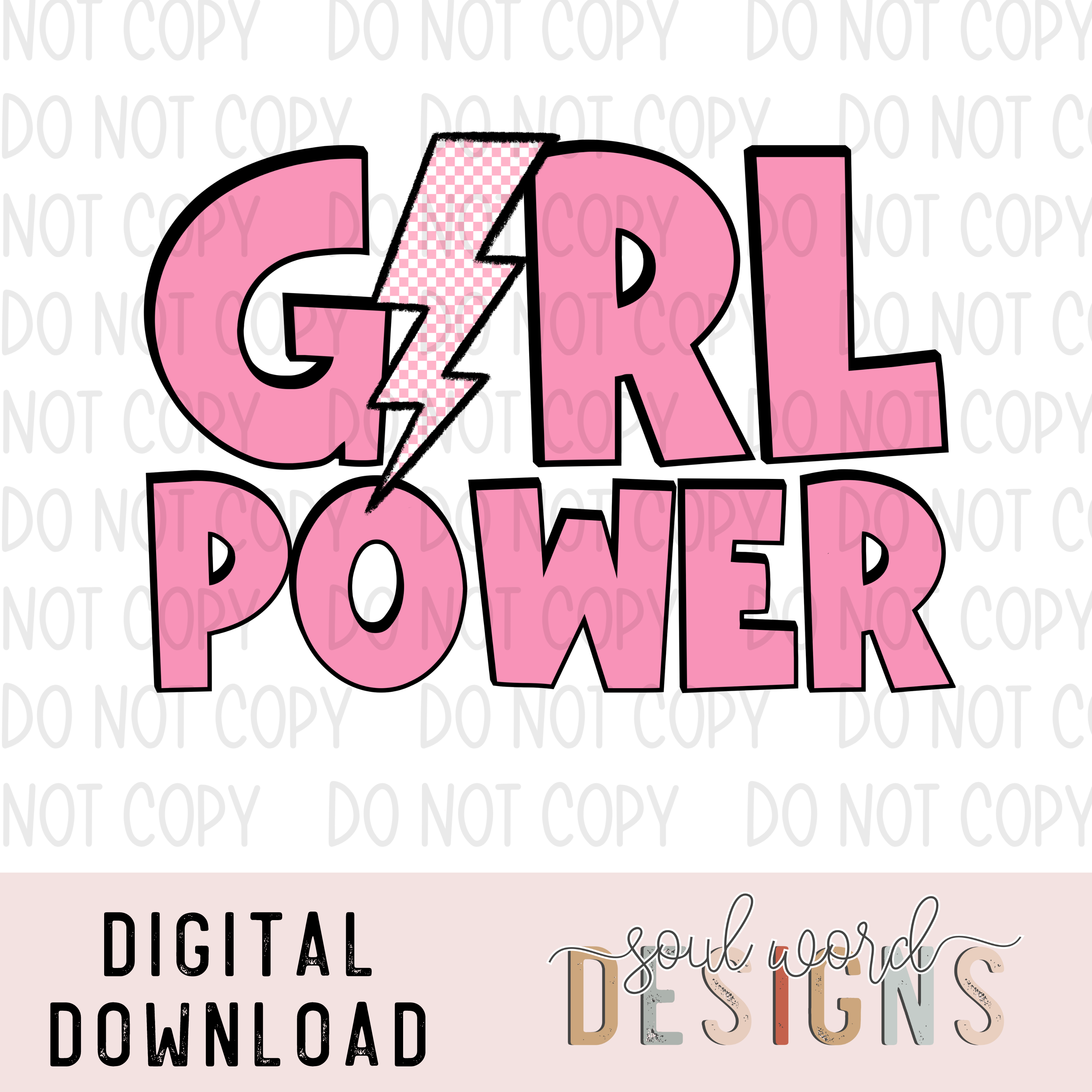 Girl Power Bolt - DIGITAL DOWNLOAD – Olive Soul