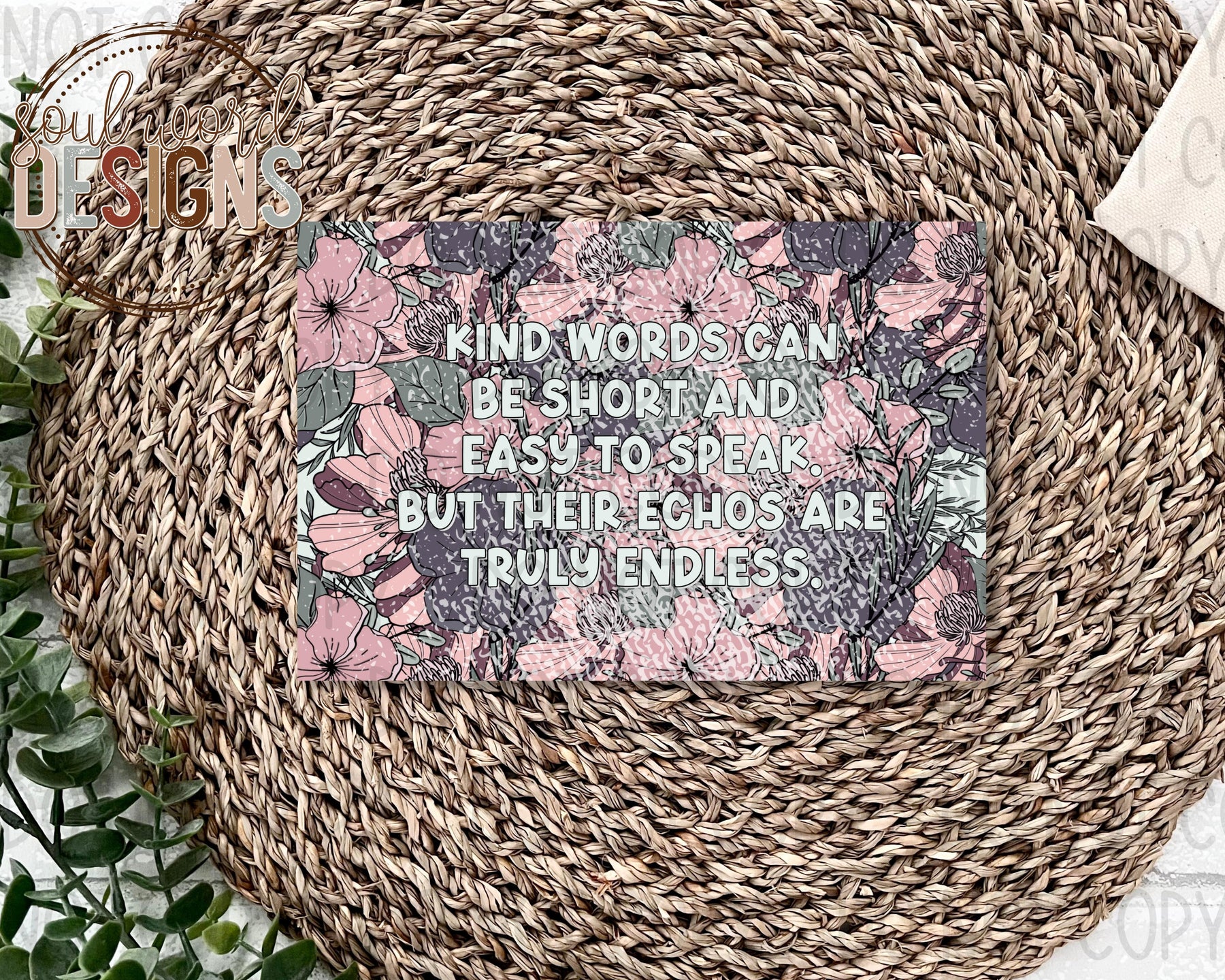 Kind Words Card - DIGITAL DOWNLOAD – Olive Soul