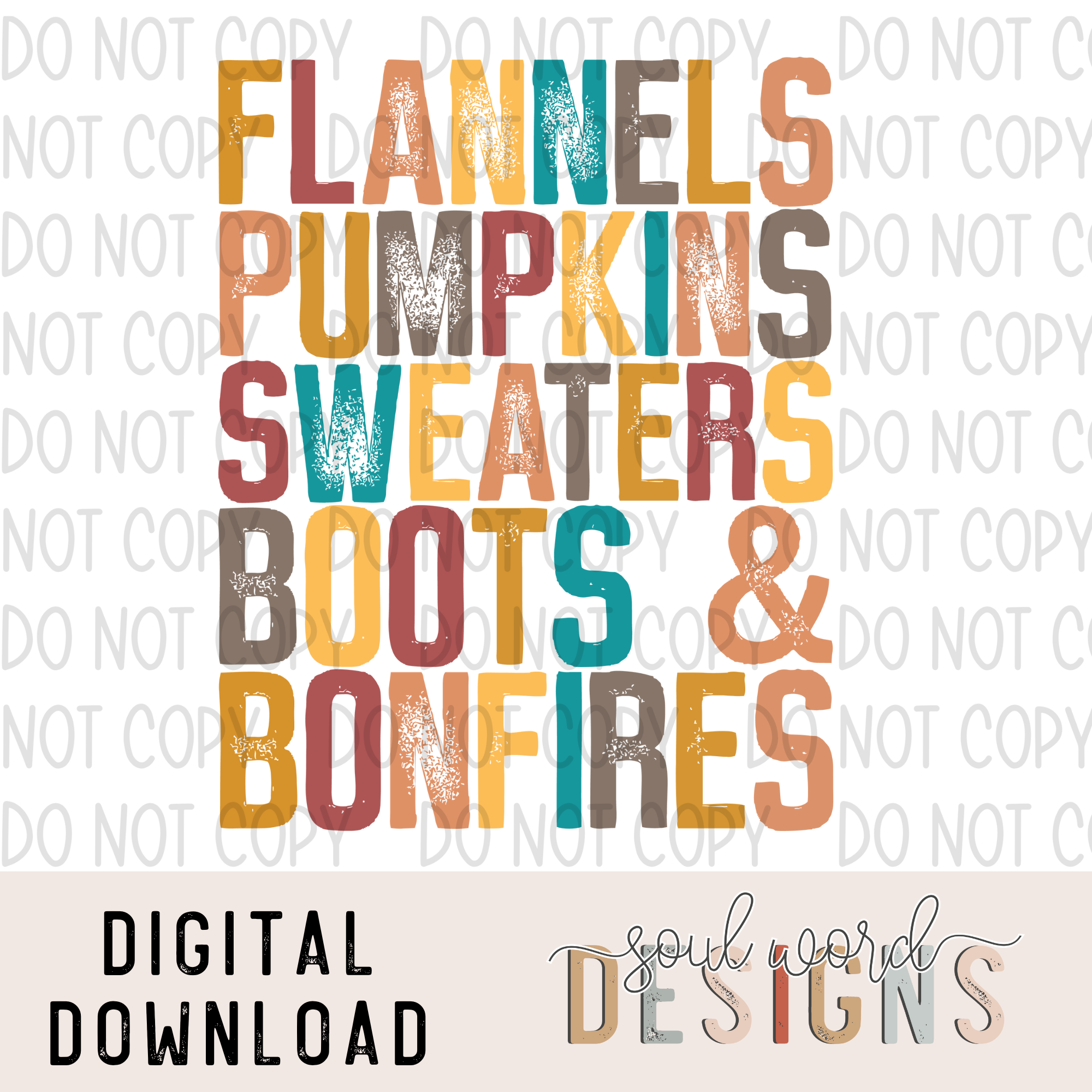 Flannels Pumpkins Sweaters Boots & Bonfires - DIGITAL DOWNLOAD – Olive Soul