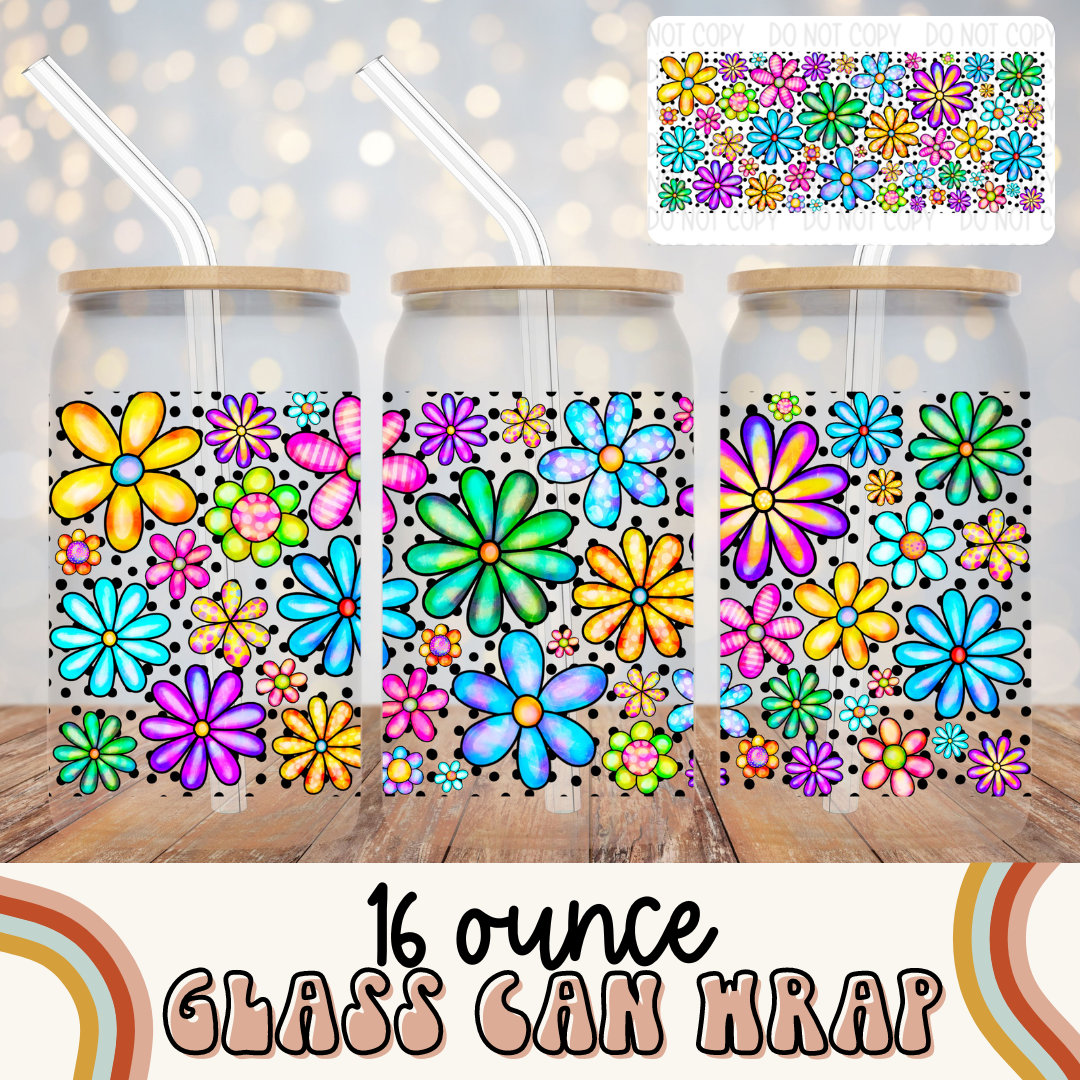 Bright Daisies 16oz Libbey Design - DIGITAL DOWNLOAD – Olive Soul