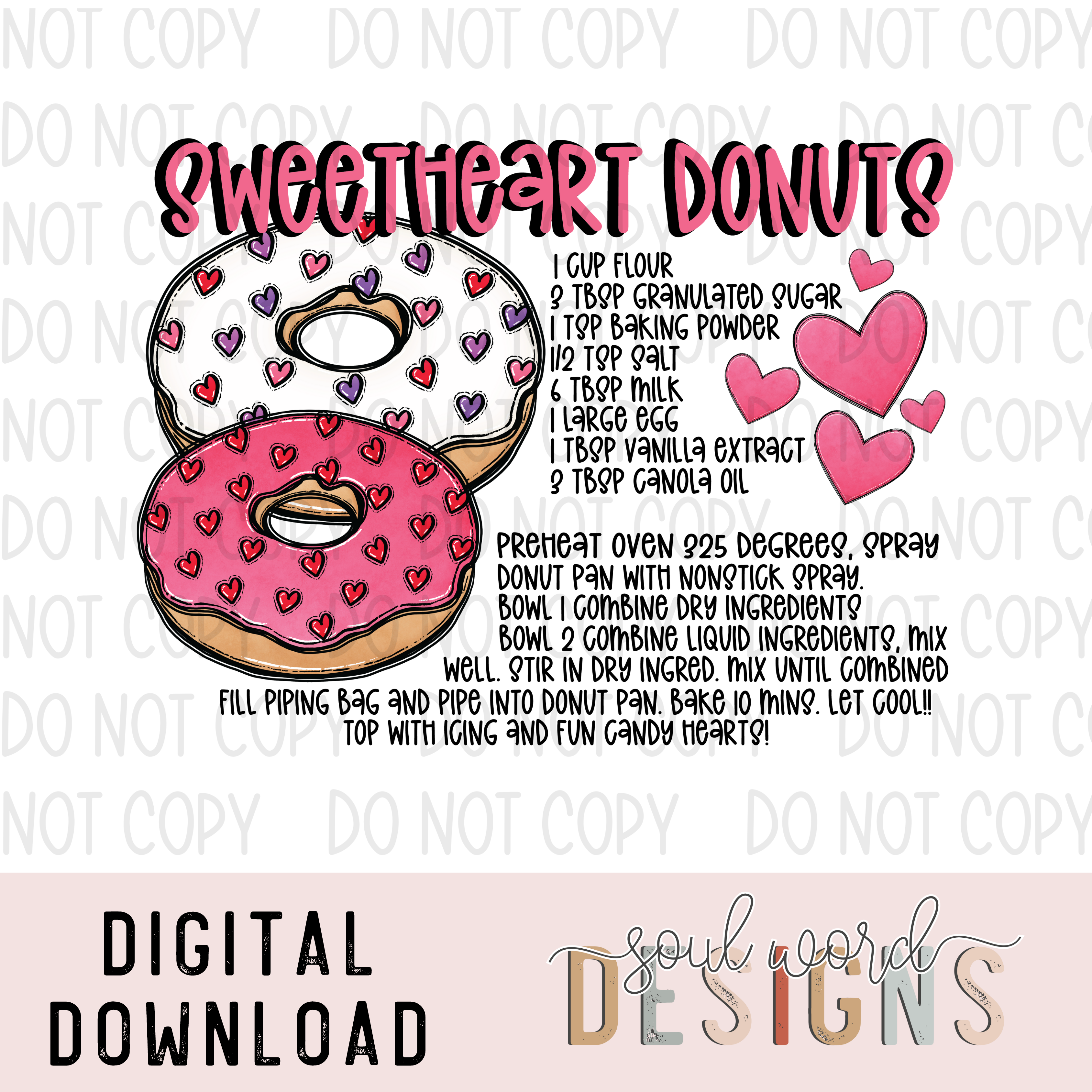 Sweetheart Donuts Recipe - DIGITAL DOWNLOAD – Olive Soul